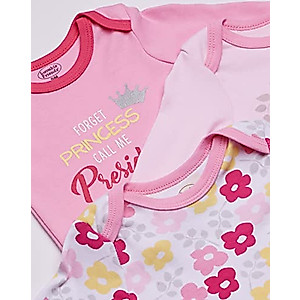 Luvable Friends Unisex Baby Cotton Gowns, Girls Rule, 0-6 Months