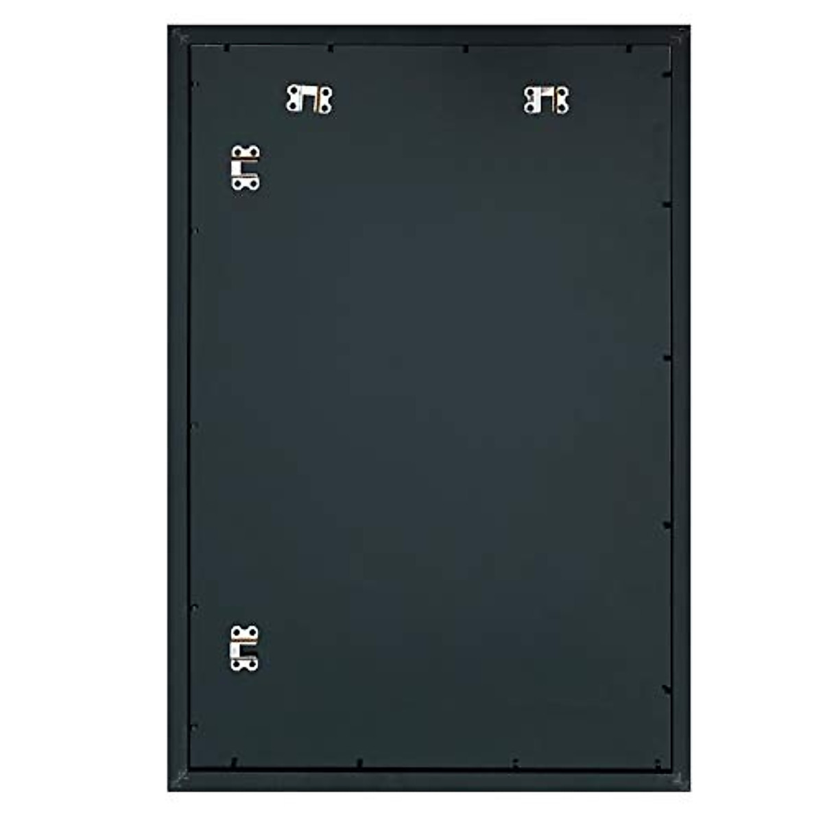 Frame Amo Black 16x24 Picture Frame, 11.5x17.5 White Mat Opening for 12x18 Image, 1 Inch Border, Acrylic Front
