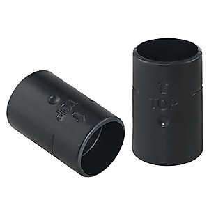 Wire Shelf Clip Set ZZLZX 20PCS Black Shelf Lock Clips and 2PCS Pole Connector for 1 Inch Post Shelving, Wire Shelving and Pole Connector