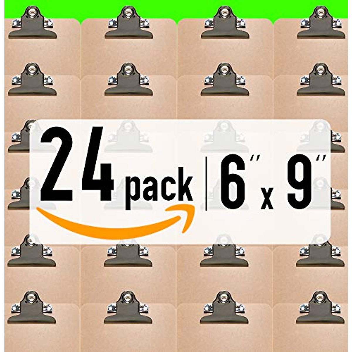 HIGH CAPACITY clip - Mini Clipboards 6'' x 9'' [ 24 Pack ] - Solid made Memo Size hardboards A5 | Perfect for Office, School or Business