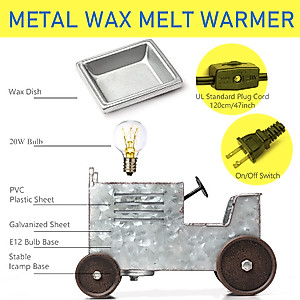 NAFANG Wax Warmer Farm Tractor Design, Candle Wax Burner Fragrance Warmer,Metal Wax Melt Warmer,Farmhouse Wax Warmer Apply in Home Office Aromatherapy