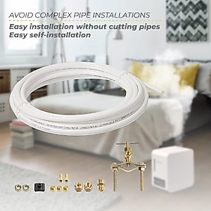 MAYITOP 1/4" O.D Poly Tubing Water Line Kit for Refrigerators, Ice Makers, Humidifiers, and Inline Water Filters