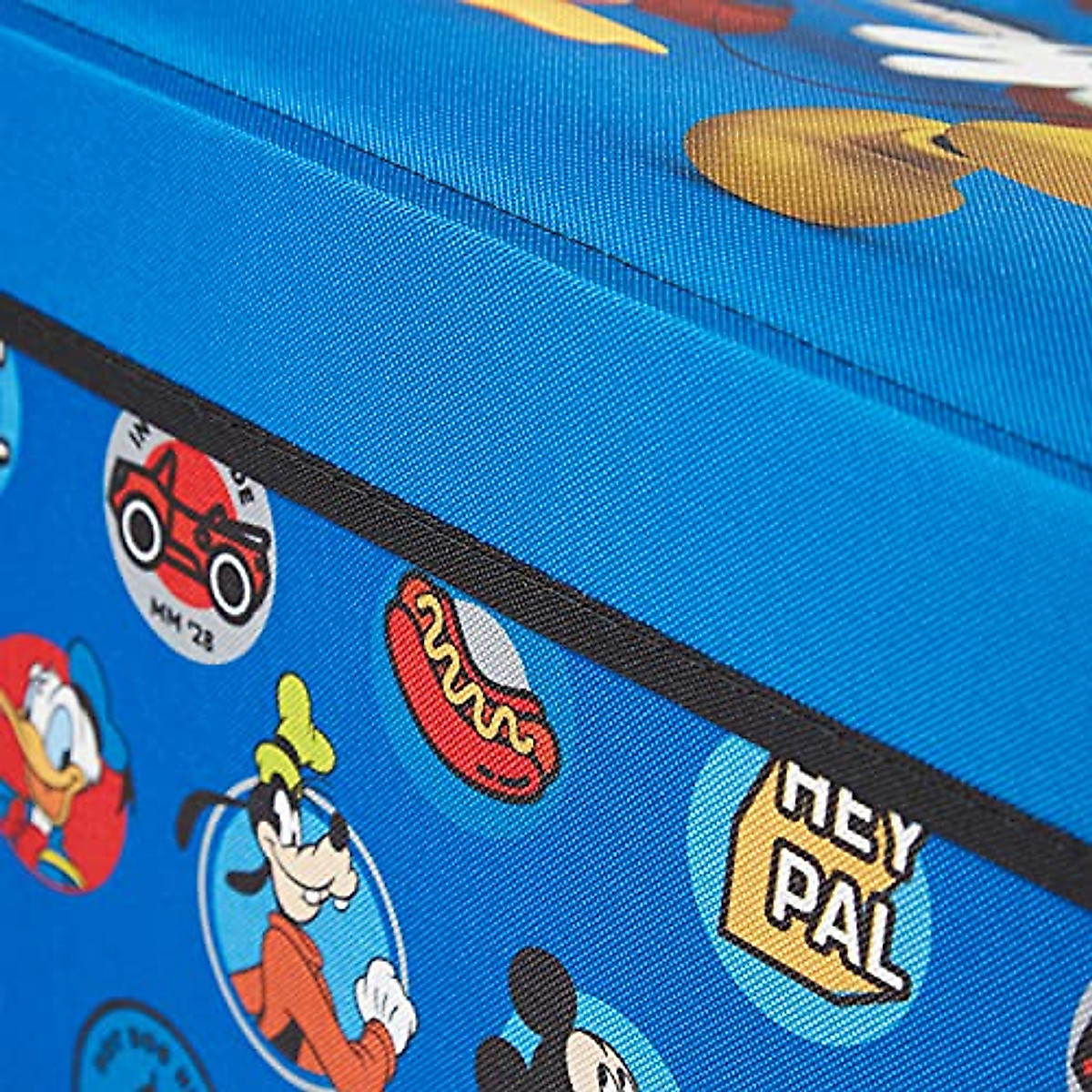 Disney Mickey Mouse Collapsible Toy Storage Bench and Ottoman, 14.5" H x 14.5" D x 25" L