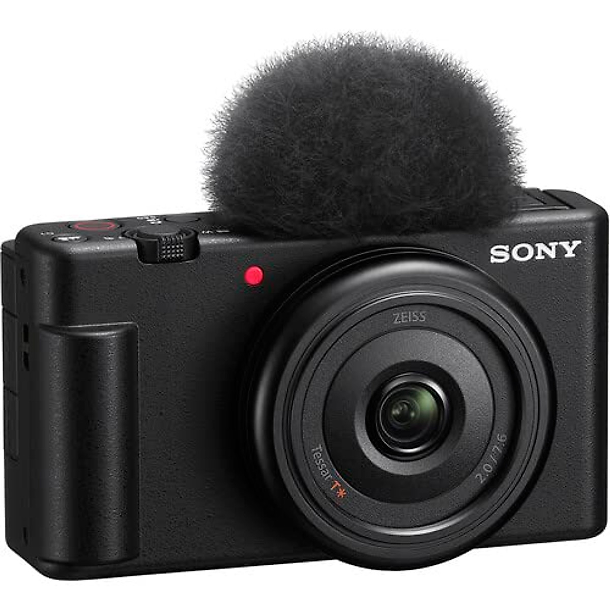Sony ZV-1F Vlogging Camera (Black) (ZV1FB) + Case + 64GB Card + 2 x NP-BX1 Battery + Card Reader + Corel Photo Software + LED Light + Charger + Flex Tripod + Memory Wallet + More (Renewed)