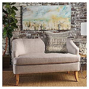 LR Home Priscilla Throw Pillow, 20" x 20", Gray