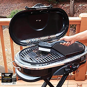 Better Grillin Scrubbin Stone Grill Cleaner Handle-Protect Hands & Nails When Scouring Grill with Three Scrubbin Stone