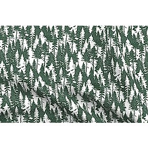 Spoonflower Fabric - Forest Woodland Woods Rustic Camping Trees Pine Evergreen Printed on Petal Signature Cotton Fabric Fat Quarter - Sewing Quilting Apparel Crafts Decor
