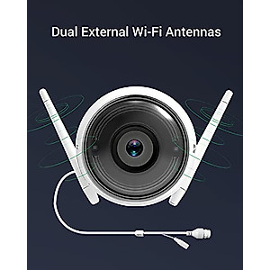 EZVIZ Security Camera Outdoor 1080P WiFi, Motion Alert with Strobe Light & Siren, IP66 Weatherproof, 100ft Night Vision, Two-Way Audio, Works with Alexa and Google(CTQ3W)