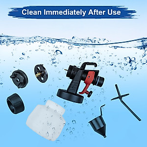 Esakoya Paint Sprayer, 700W HVLP Spray Gun with 1200ML Container, 4 Nozzles and 3 Patterns, Easy to Clean, for Furniture, Cabinets, Fence, Walls, Door, Garden Chairs etc