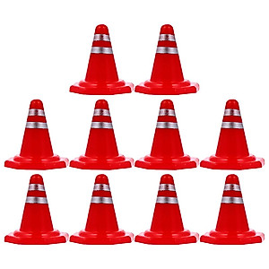Mini Traffic Cones Toy 20Pcs Mini Construction Cones Small Cones for Sports Training