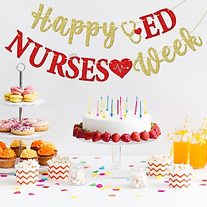 Happy ED Nurses Week Party Banner, Pre-strung Emergency Nurse Week Party Decor, Emergency Nurse Appreciation Week Party Decorations