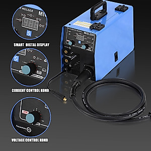 S7 200Amp MIG Welder,110V&220V 4 in 1 MIG&ARC&Lift TIG Gas/Gasless Inverter Multi-Process Dual Voltage Welding Machine