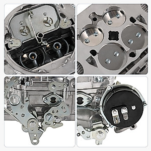 RADHLBNIU Carburetor For 1409 Performer Series Marine 600 CFM 4 Barrel Square Bore with Air Valve Secondary Electric Choke Compatible with Marine Mercury Chevy Chrysler Engine