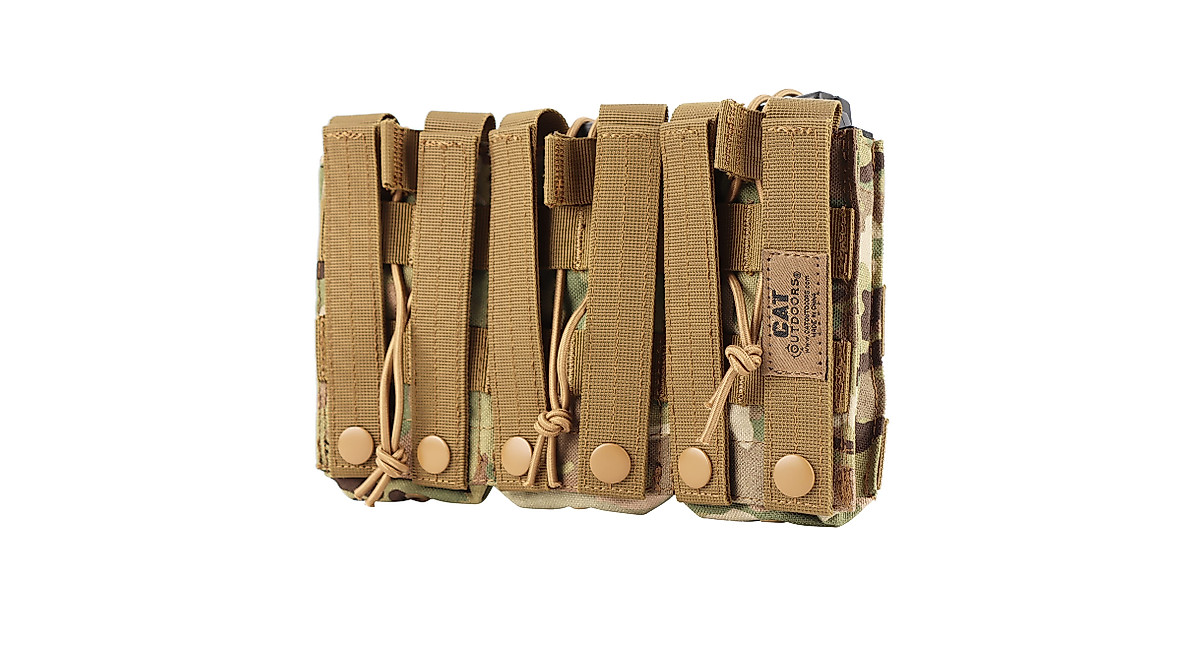 CAT Outdoors Molle Mag Pouch | Triple Mag Carrier for AR15 & M4