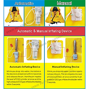 Top Safety Adult Life Jacket with Whistle - Manual Version Inflatable Lifejacket Life Vest Preserver PFD for Boating Fishing Sailing Kayaking Surfing Paddling Swimming - Adjustable Life Saving Vest