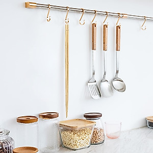 Naturoom 17 Inches Cooking Chopsticks, Set of 4 Pairs, Extra Long Bamboo Serving Chopsticks, Frying chopsticks, Hot Pot Chopsticks, Brown