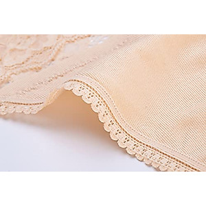 VEMILOTS Lace Thongs for Women Pack Seamless Stretch No Show Underwear Cotton Modal Thong Panties 5 Pack(5pc Classic Assorted-L)