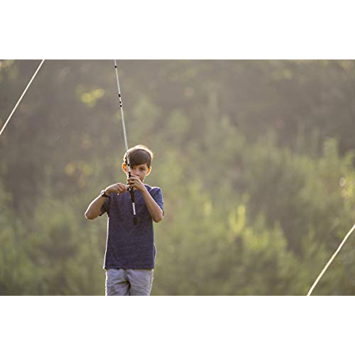 Abu Garcia 5’6" Ike Dude Youth Fishing Rod and Reel Spincast Combo, 2-Piece Rod, Size 6 Reel, Right Handle Position