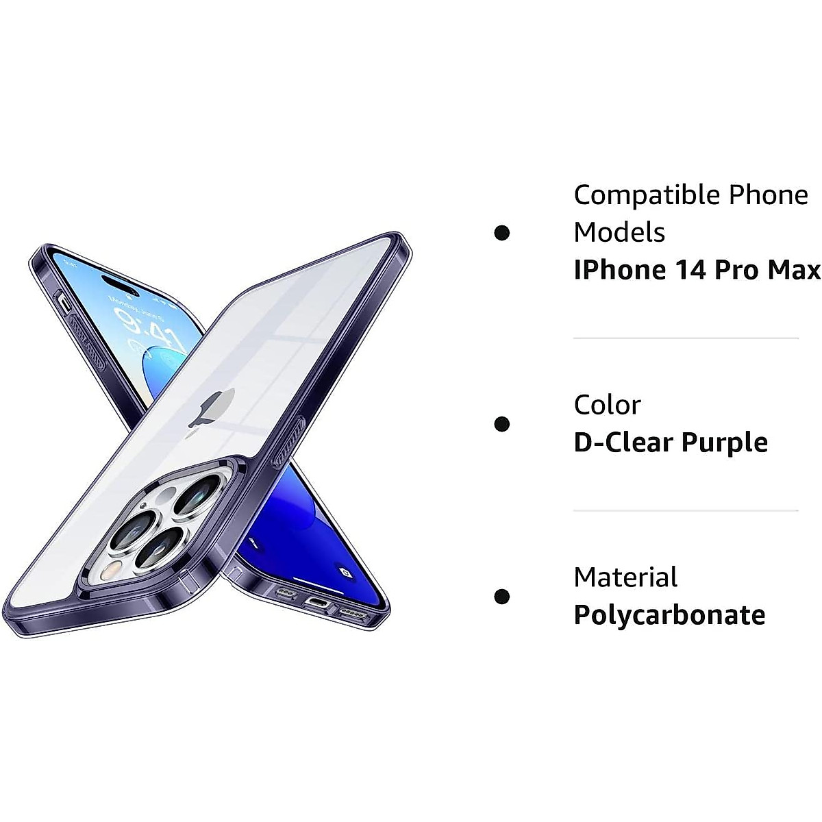 Clear for iPhone 14 Pro Max Case Compatible with Magsafe Military Grade Tested Hard PC with Soft Edges Cover Slim Shockproof Case for 14 Pro Max 6.7 Inch Clear