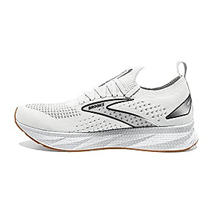 Brooks Women’s Levitate Stealthfit 6 Neutral Running Shoe - White/Bran - 7 Medium