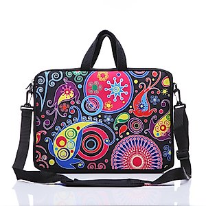 11-Inch to 12-Inch Neoprene Laptop Sleeve Case Bag with shoulder strap For 11", 11.6", 12" Ultrabook/Acer/Asus/Dell/HP/Toshiba/Lenovo/Chromebook (Colorful)