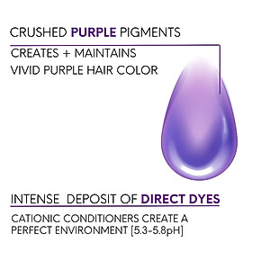 Watercolors INTENSE Semi Permanet Color Depositing Shampoo. Sulfate & Paraben Free to Maintain & Enhance Hair Color 8 fl oz - PURPLE