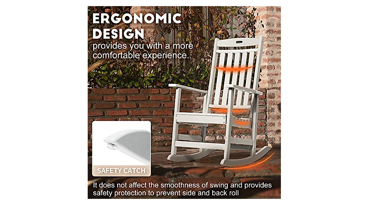 Comfortable Patio Rocking Chairs Set of 4 - FUNBERRY