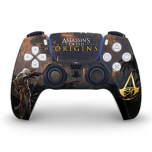 Head Case Designs Officially Licensed Assassin's Creed Bayek Crest Origins Character Art Vinyl Faceplate Gaming Skin Decal Compatible With Sony PlayStation 5 PS5 Disc Console & DualSense Controller