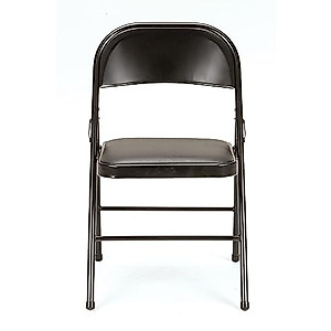 AureIn Folding Chair (4 Pack): Stylish Seating Solution, Folding Chair,Folding Chairs,Folding Chairs Set of 4metal Outdoor Chairs, Suitable for Indoor use,18.50 x 18.42 x 29.92 Inches,Black.