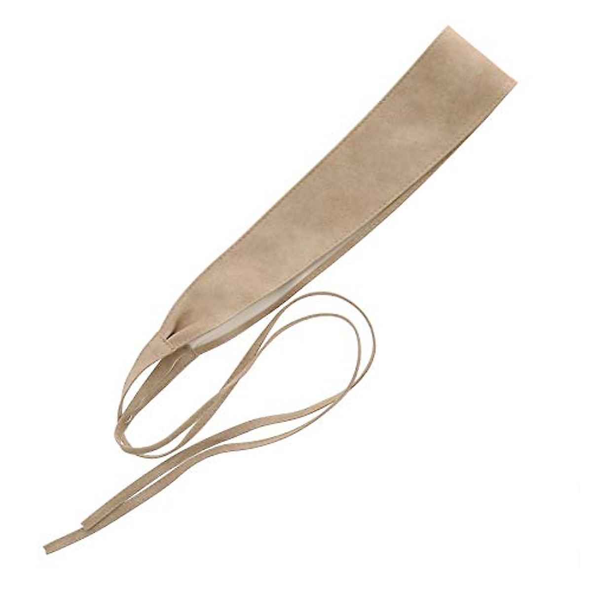 FASHIONGEN - Woman leatherette waisband Obi Belt, MICA - Tan Beige, L-XL