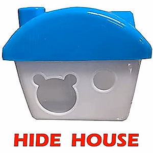 2 Levels Habitat Hamster Home Rodent Gerbil Mouse Mice Rat Wire Cage with Complete Set of Accessories (18" L x 12" W x 15" H, Blue)