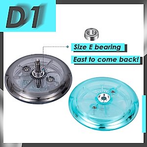 Looping Yoyo D1 Responsive Yoyo for Kids - 2A Loop Yoyo for Beginner, Starter Yoyo Easy to Play Basic String Tricks Yoyo with 12 Yoyo Strings, 2 Bags, 2 Yoyo Gloves(Crystal Black and Crystal Blue)