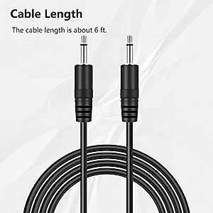 Bolvek 2 Pack 6ft 3.5mm 1/8" Male TS Mono Plug to 3.5mm Male Mono Jack Audio Cable