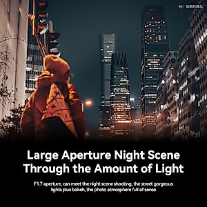 Brightin Star 35mm F1.7 Wide-Angle Manual Focus Prime Lens for Panasonic Olympus Micro 4/3 Mirrorless Cameras, MFT APS-C Large Aperture, Fit for LUMIX G7, G7KS, GX85, GX9, G95, GH5, GH6, G100, G9