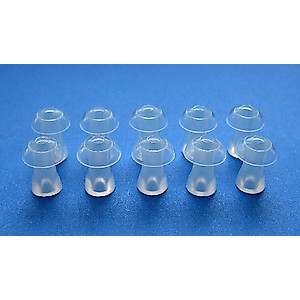 10 Small Soft Replacement Mushroom Domes Eartips Compatible with Axon F-998, F-139, F-136, F-16P F-16 F-18 F-22 F-28, K-36, A-3, X-136, X-168, V-93, V-99 BTE (Behind The Ear) and Pocket Hearing Aids