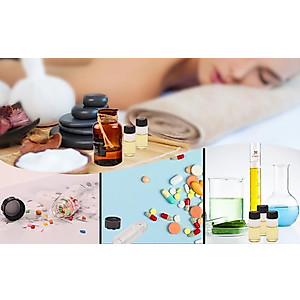 14pcs 5ml Mini Clear Glass Bottle Vials and Plastic Cap Small Essential Oil 1/6 oz Small Liquid Sample Vial Leak-Proof Vial