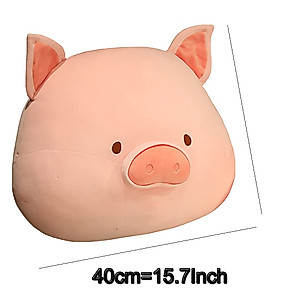ELAINREN PP Cotton Pig Plush Kids Pillow Soft Pink Piggy Stuffed Animals Toy Cartoon Piglet Plushie Hugging Dolls Gifts for Kids Xmas Birthday,15.7Inch