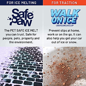 Safe Paw & Traction Magic Walk on Ice Combo for Instant Grip and Ice Melt, Child Plant Dog Paw & Pet Safe, Vet Approved, Non-Toxic,100% Salt & Chloride Free(2 Jug +2 Can)