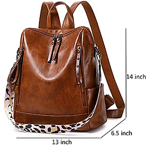 sqlp Leather Backpack Purse for Women Small Size Ladies Fashion Everyday Travel Multipurpose Design Handbags and Shoulder Bags Black