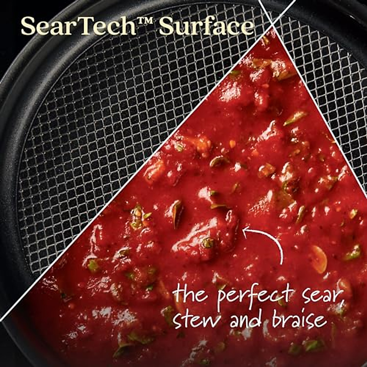 Anolon X Hybrid Nonstick Induction Saute Pan With Lid, 3.5 Quart - Charcoal Gray