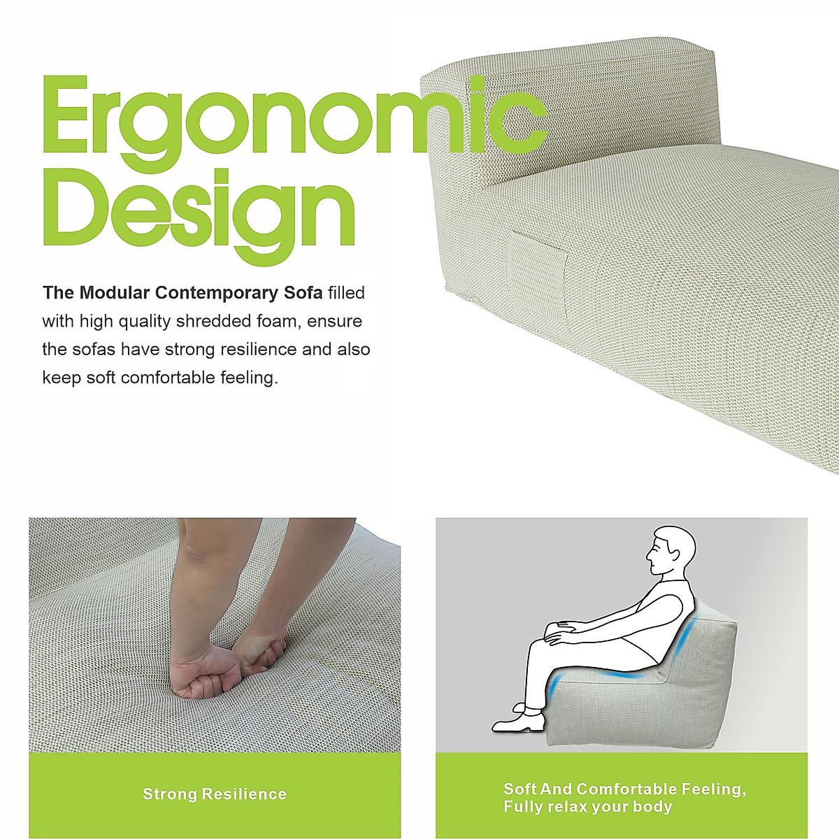 OPEAK Patio Furniture Chaise Lounge Chair Outdoor Reclining Chair Garden Pool Lounge Chairs for Outside Sunbathing Recliners Outdoor Bed Beach Chaise Lounge Chair Sunbed (Light Green, 70'' Length)