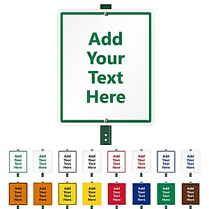 SmartSign 12 x 10 inch Custom Yard Sign with 3 foot Stake - Add Your Text, 40 mil Laminated Rustproof Aluminum, Choose Your Color, Set of 1