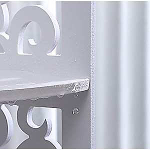 Yeysynana 3 Tier Corner Shelf,Corner Shower Caddy,Bathroom Caddy Organizer Shower,Ladder Corner Shelf for Living Room,Bathroom Shelves Freestanding for Small Spaces (Baroque)