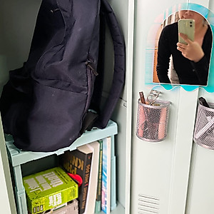 Adjustable Locker Shelf for School, Height and Width Adjustable Locker Organizer, Locker Stand Shelf for Work, Stackable Locker Tools for Gym Lockers, Office, Back to School Essentials, Mint Blue