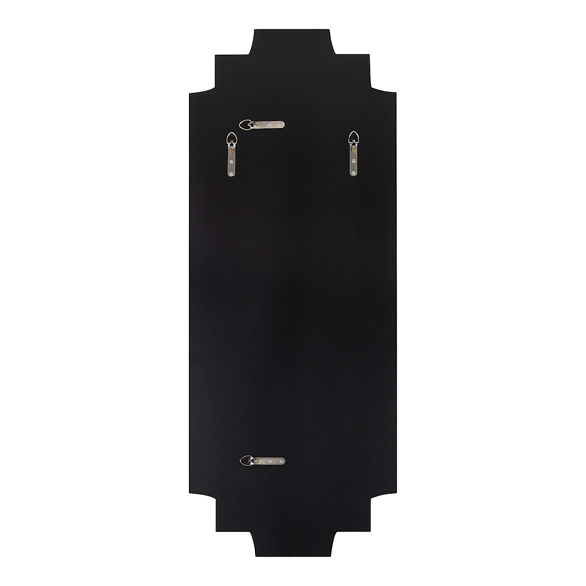 Kate and Laurel Minuette Glam Wall Mirror, 16 x 42, Black, Elegant Traditional Home Decor with A Boho Charm