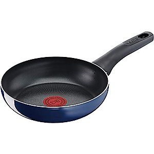 T-fal D52102 Frying Pan, 7.9 inches (20 cm), Compatible with Gas Stoves, Royal Blue Intense Frying Pan, Non-Stick, Blue