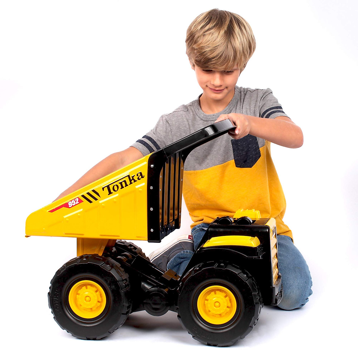 Tonka Steel Mighty Dump Truck - Yellow, For Ages 3+, Made of Steel and Plastic
