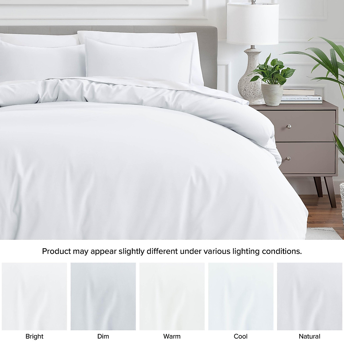 Bare Home Bedding Duvet Cover Twin/Twin Extra Long Size - Premium 1800 Super Soft Duvet Covers Collection - Lightweight, Cooling Duvet Cover - Soft Breathable Bedding Duvet Cover (Twin/Twin XL, White)