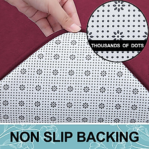 Smiry Memory Foam Bath Mat 24x16, Extra Soft and Absorbent Bathroom Mats, Non Slip Washable Carpet for Floor, Shower and Tub, Burgundy