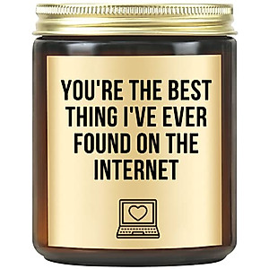 Gifts for Him Her - Romantic Gifts for Girlfriend Boyfriend Wife Husband, Funny Anniversary Birthday Thanksgiving Valentines Day Gifts, Lavender Candle